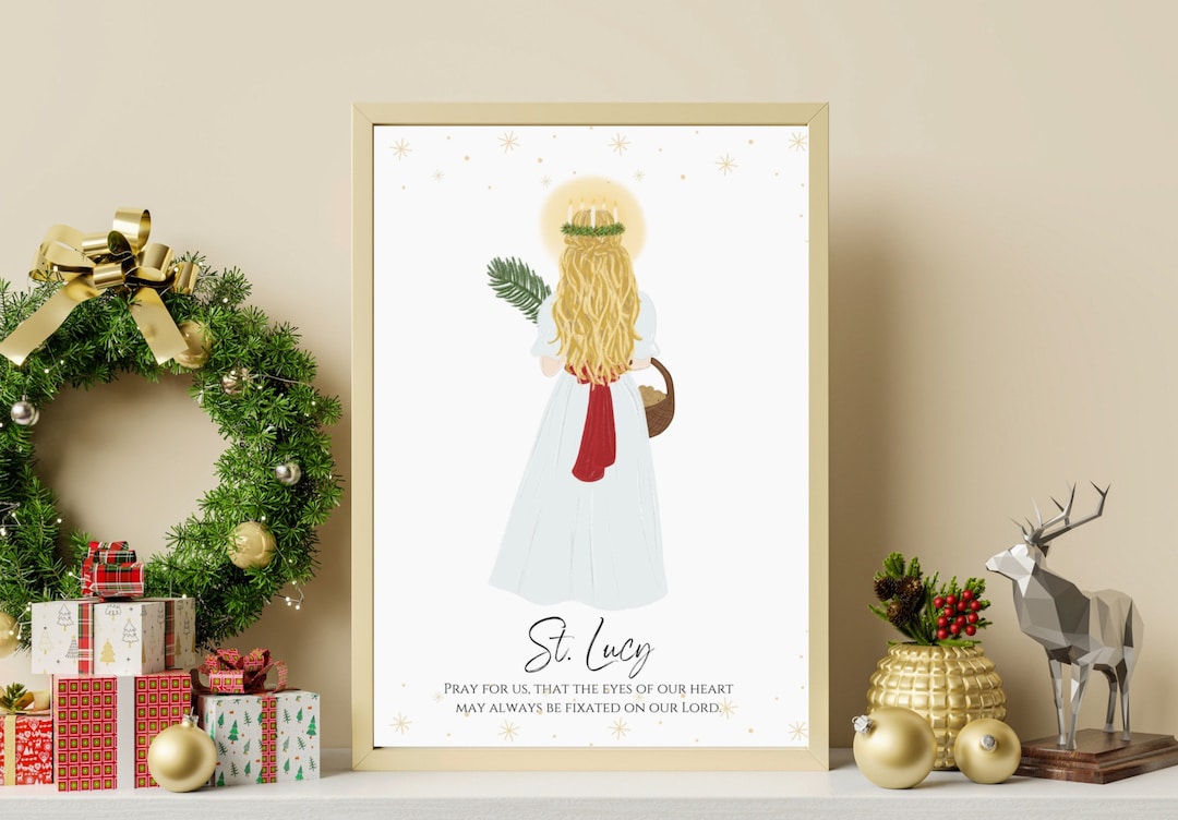 St. Lucy Print / Saint Lucy Printable / Catholic Saint Catholic Art ...