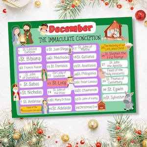 All Saints Feast Day Printable Calendar | All 12 Months | Catholic ...