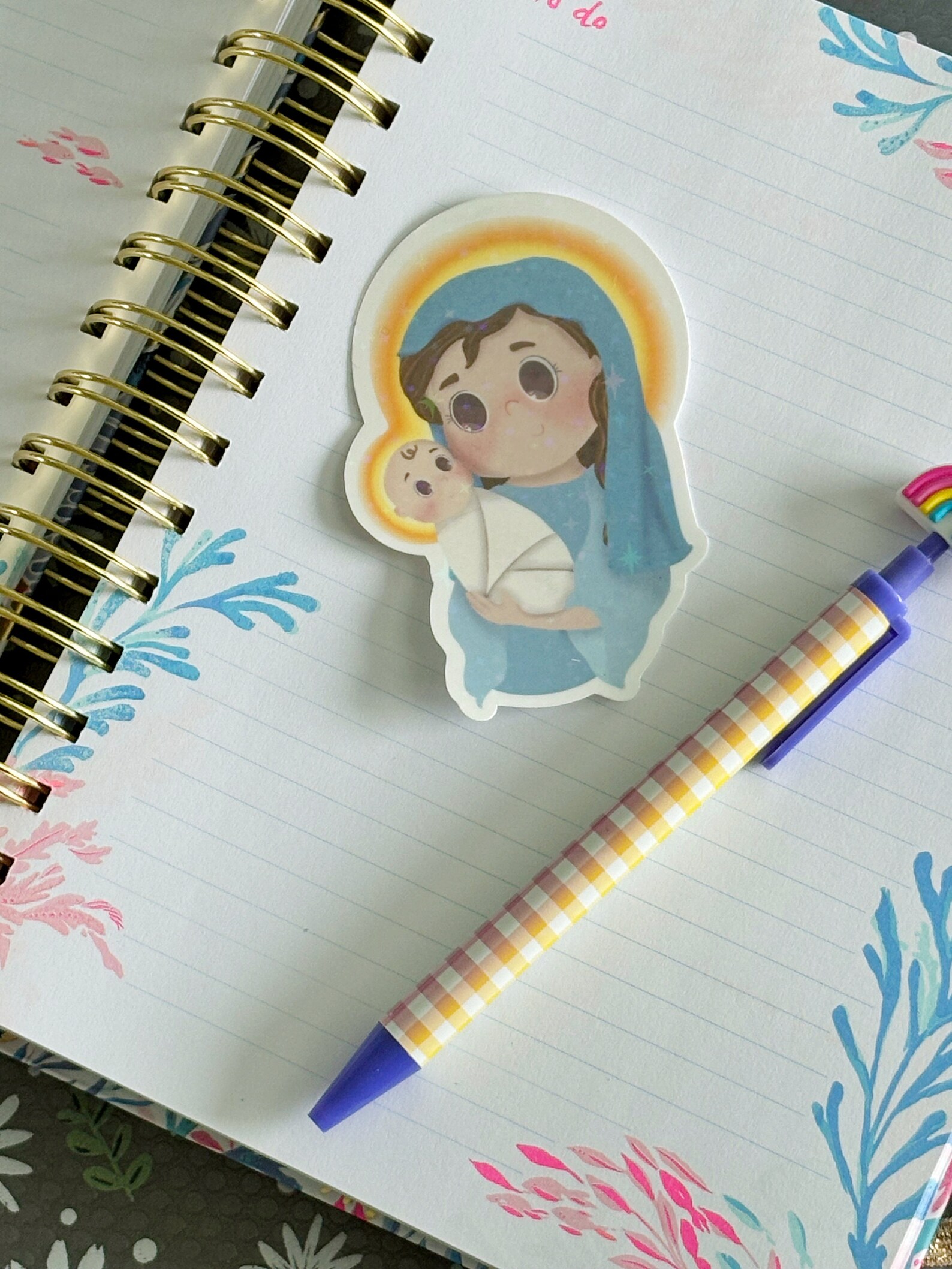 Mary and Jesus Catholic Sticker | Catholic Gift | Baptism Gift ...
