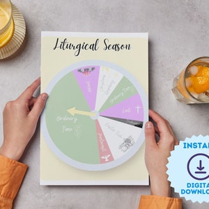 Liturgical Wheel Spinner Board - Printable Classroom Teaching Aid ...