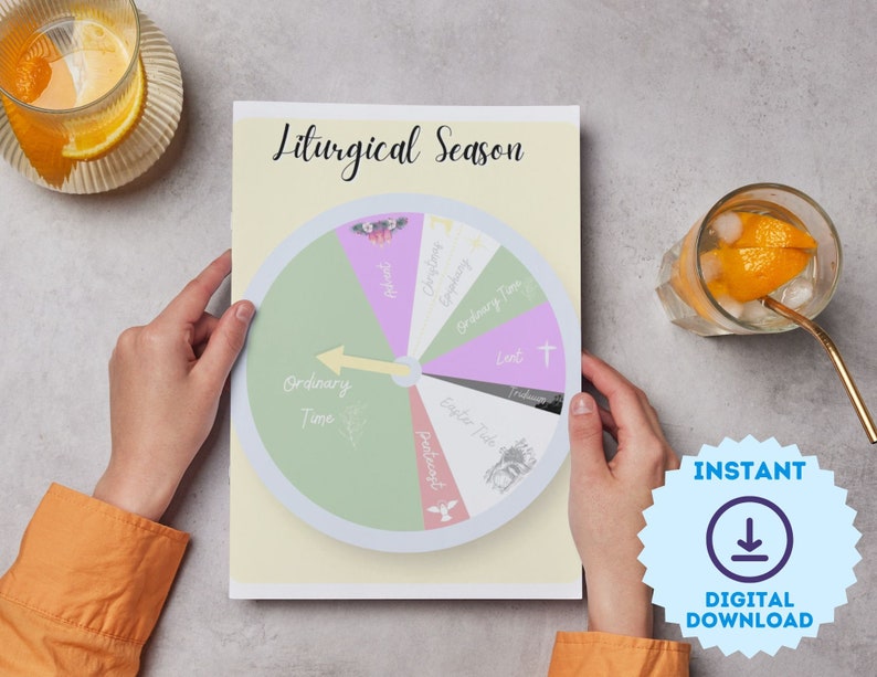 Liturgical Wheel Spinner Board - Printable Classroom Teaching Aid ...