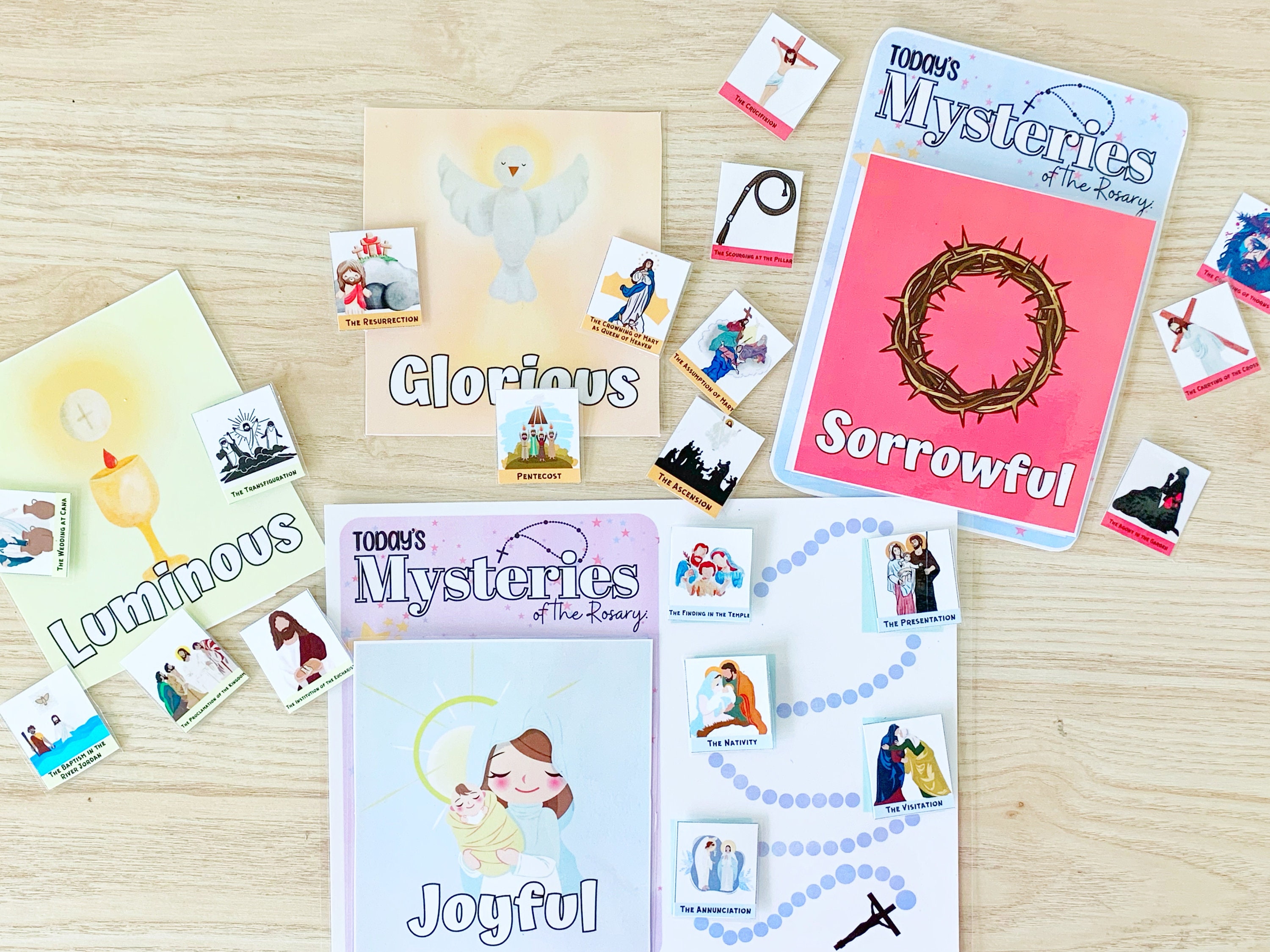 Printable Rosary for Kids | Interactive With Mysteries | Catholic Kids ...
