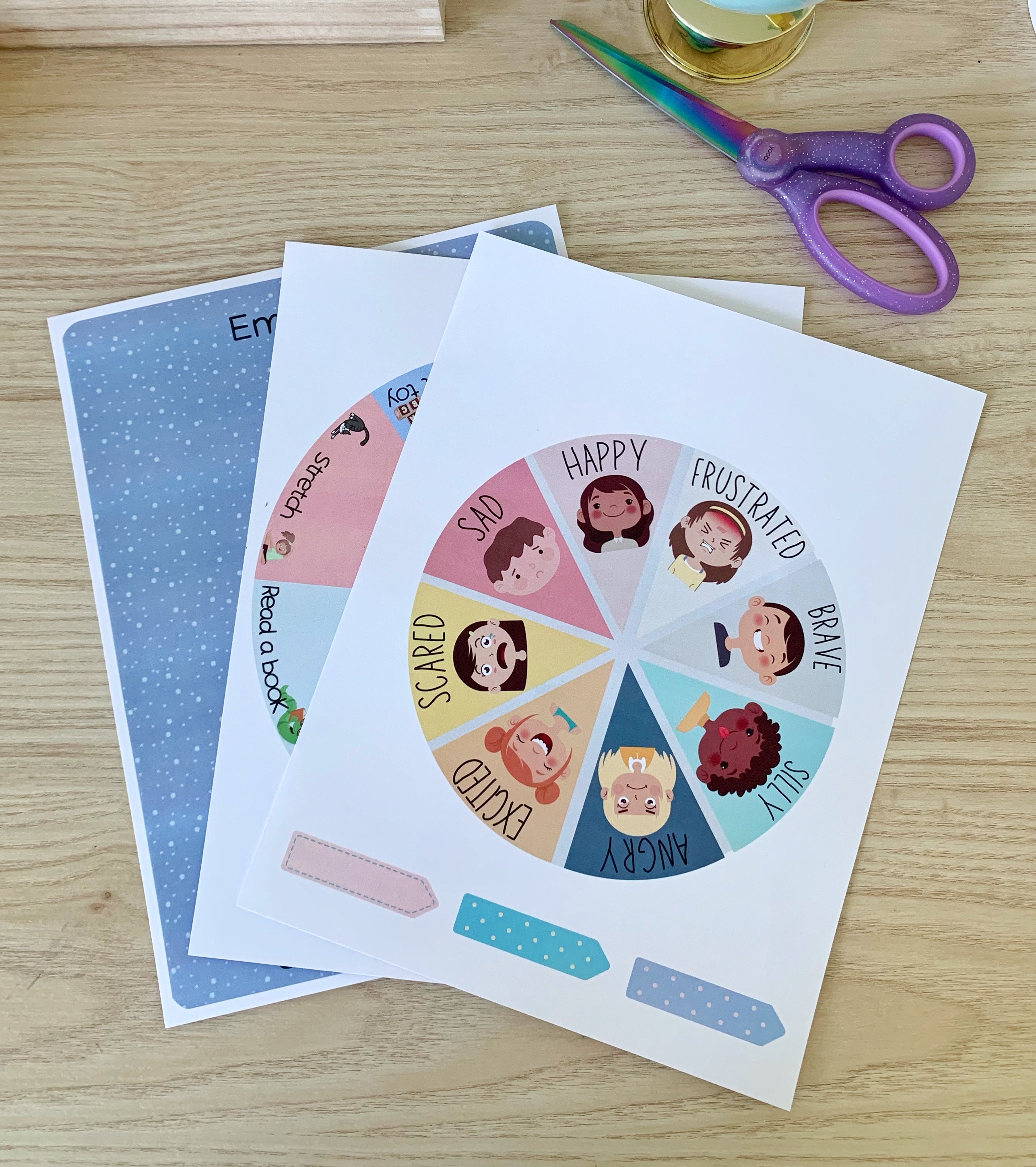 Emotions Chart / Emotion Wheel / Calming Corner Printable / Homeschool ...