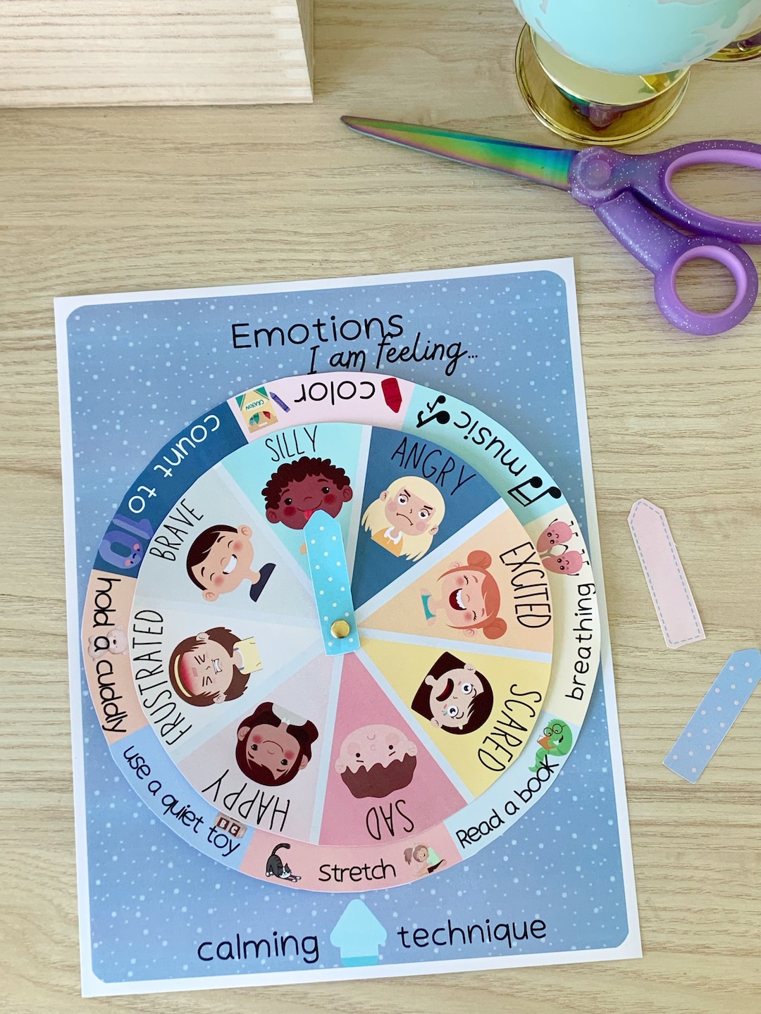 Emotions Chart / Emotion Wheel / Calming Corner Printable / Homeschool ...