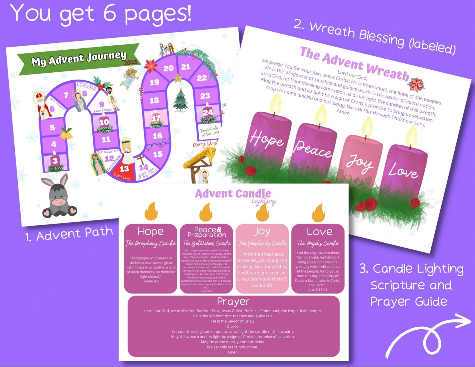 Advent Wreath Kids / Printable Kids Advent Calendar / Catholic - Etsy