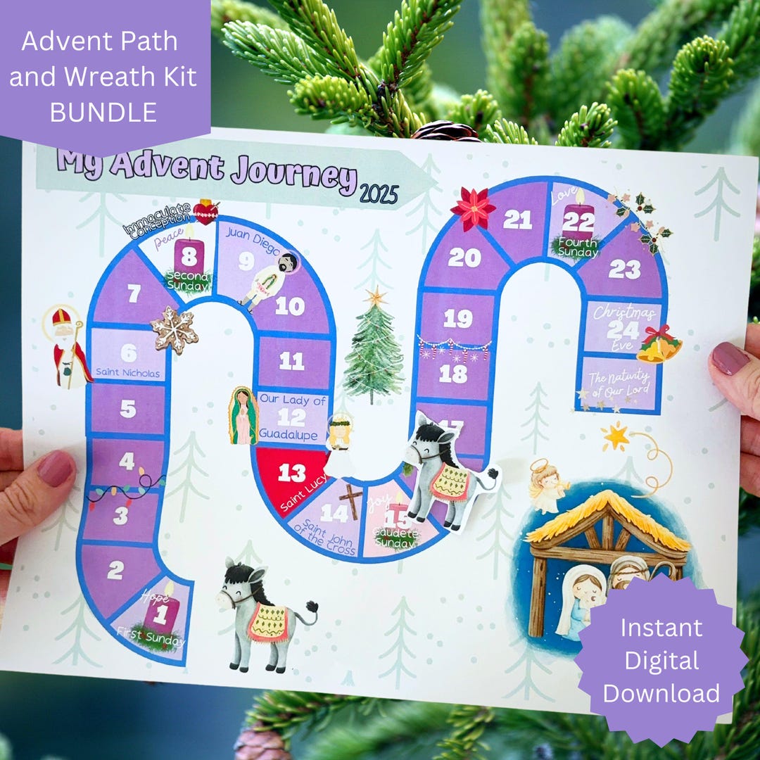 Advent Wreath Kids / Printable Kids Advent Calendar / Catholic Kids ...