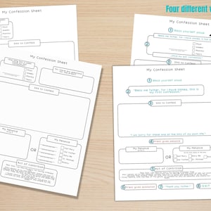 Sheet Confession Catholic Kids / Printable Kids Reconciliation ...