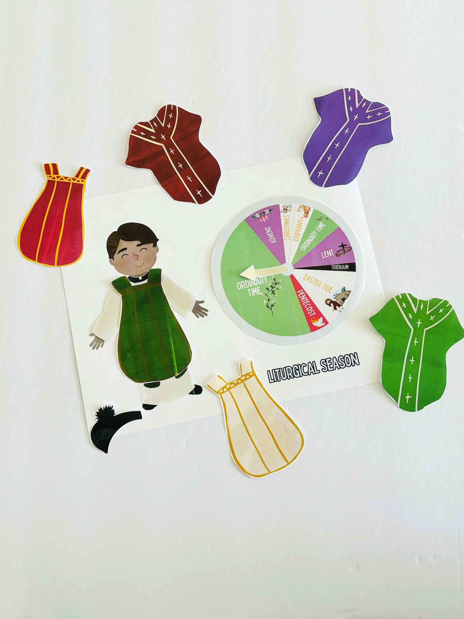 Liturgical Calendar Kids Vestment Priest Colors - Catholic Printable ...