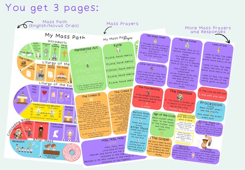 Mass Kids ENGLISH/ Printable Kids Missal Novus Ordo / Catholic Kids ...