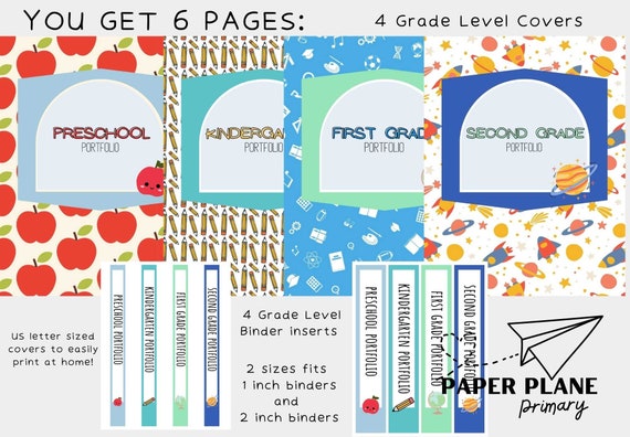 Portfolio Homeschool Printable / Binder Inserts / Preschool / - Etsy