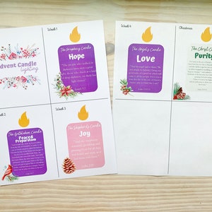 Advent Wreath Candle Cards | Catholic Advent | Advent Calendar ...