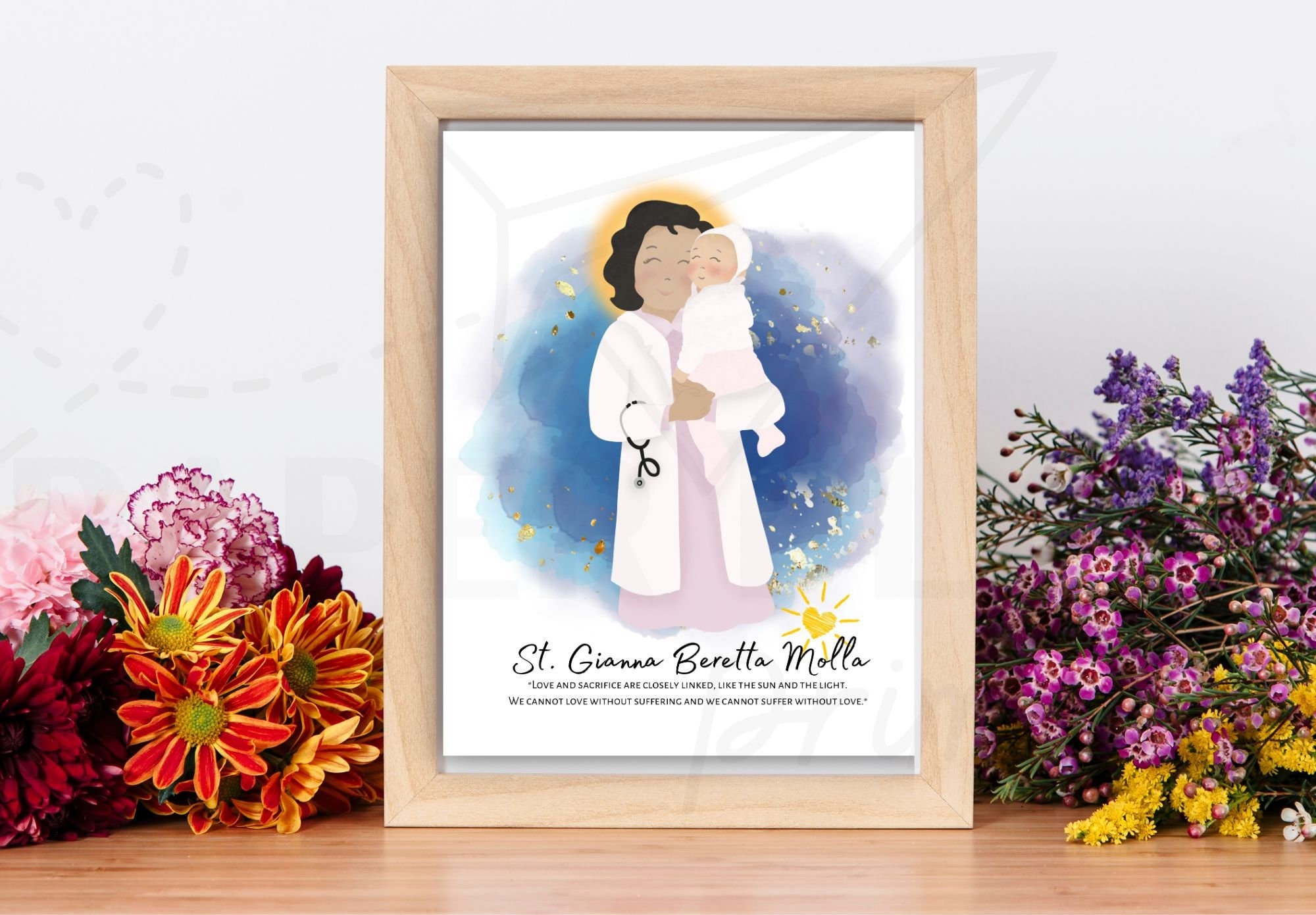 St. Gianna Molla Catholic Saint Print | Kids Catholic Printable | Saint ...