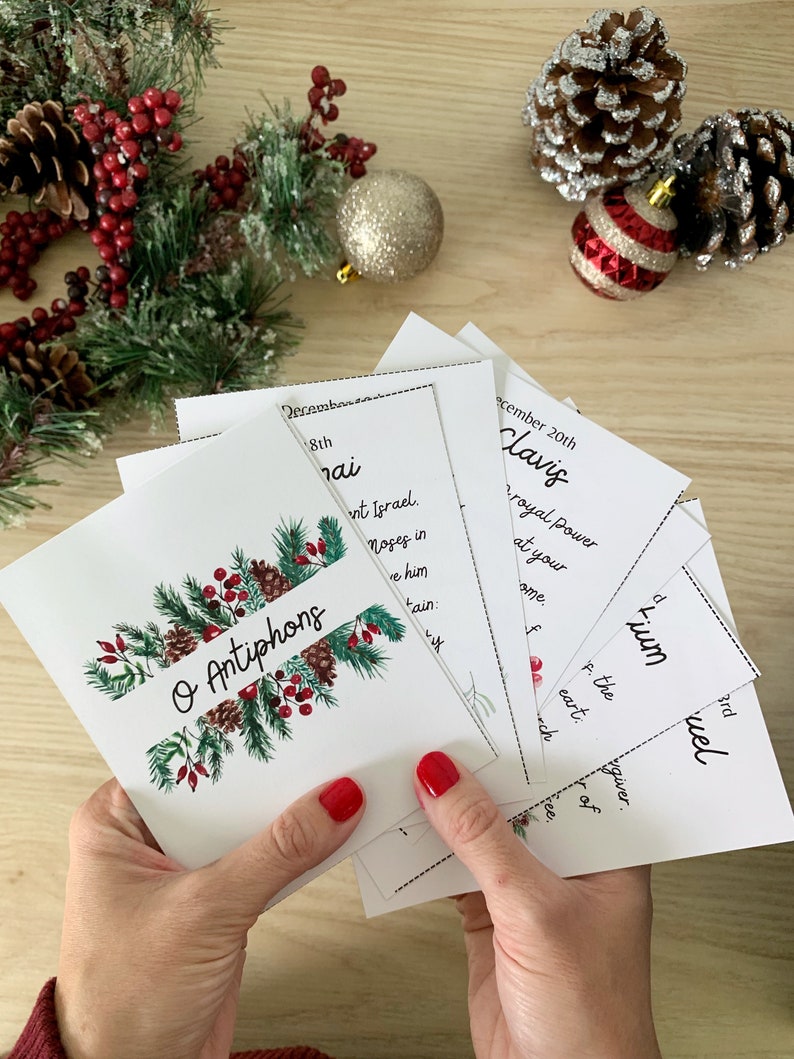 Advent O Antiphons / Printable Advent Holy Cards / Catholic Kids ...