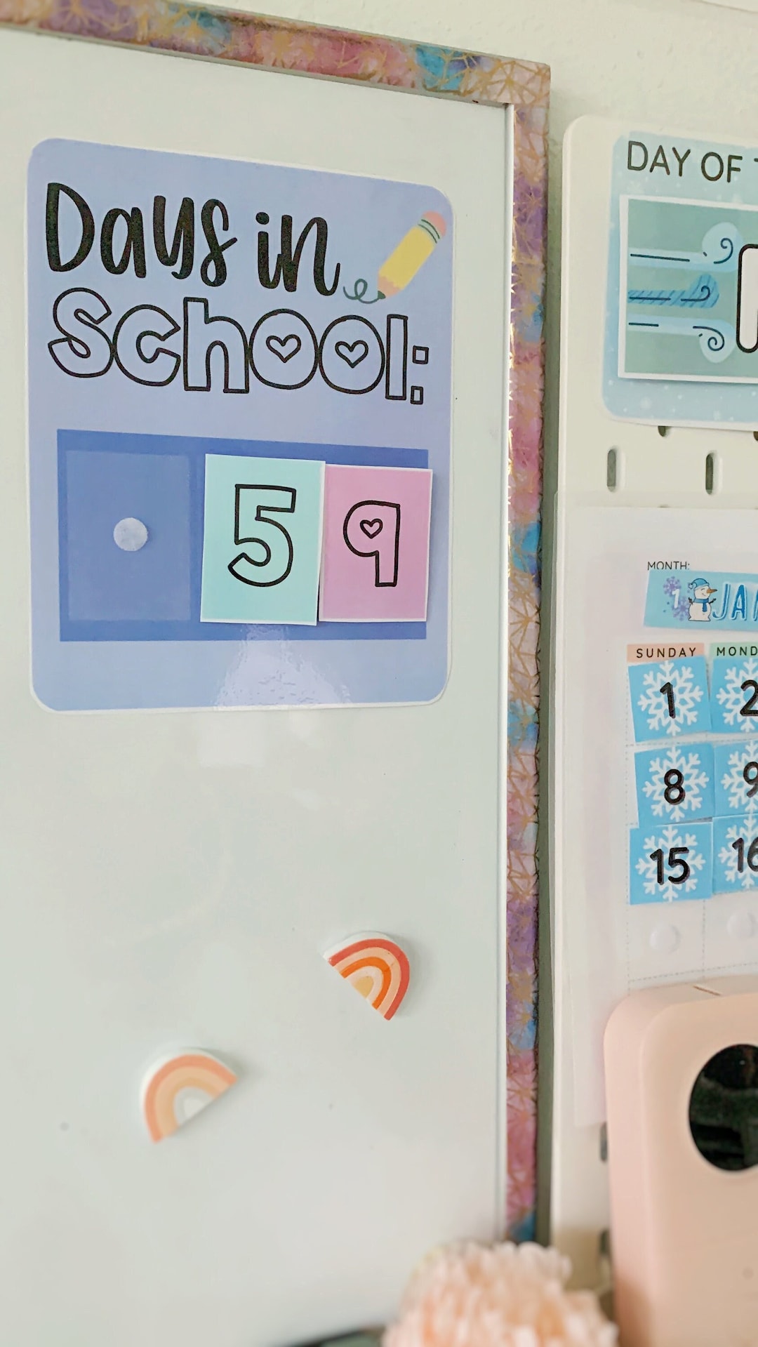 Days of School Board | Printable Perpetual Calendar | Classroom | 100 ...