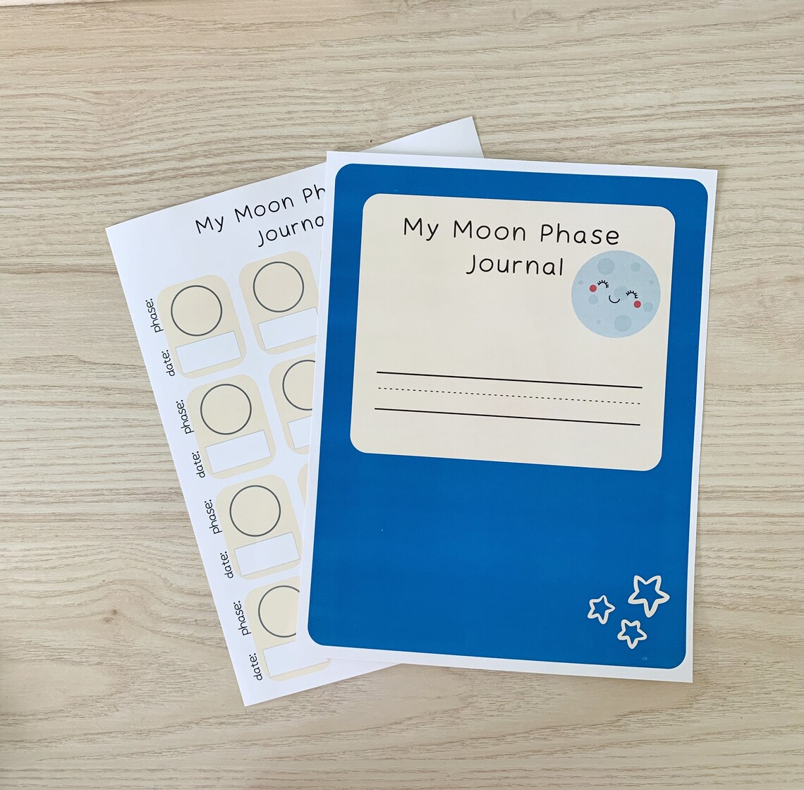 Moon Phase Spinner / Printable Lunar Chart / Homeschool Moon / Lunar ...