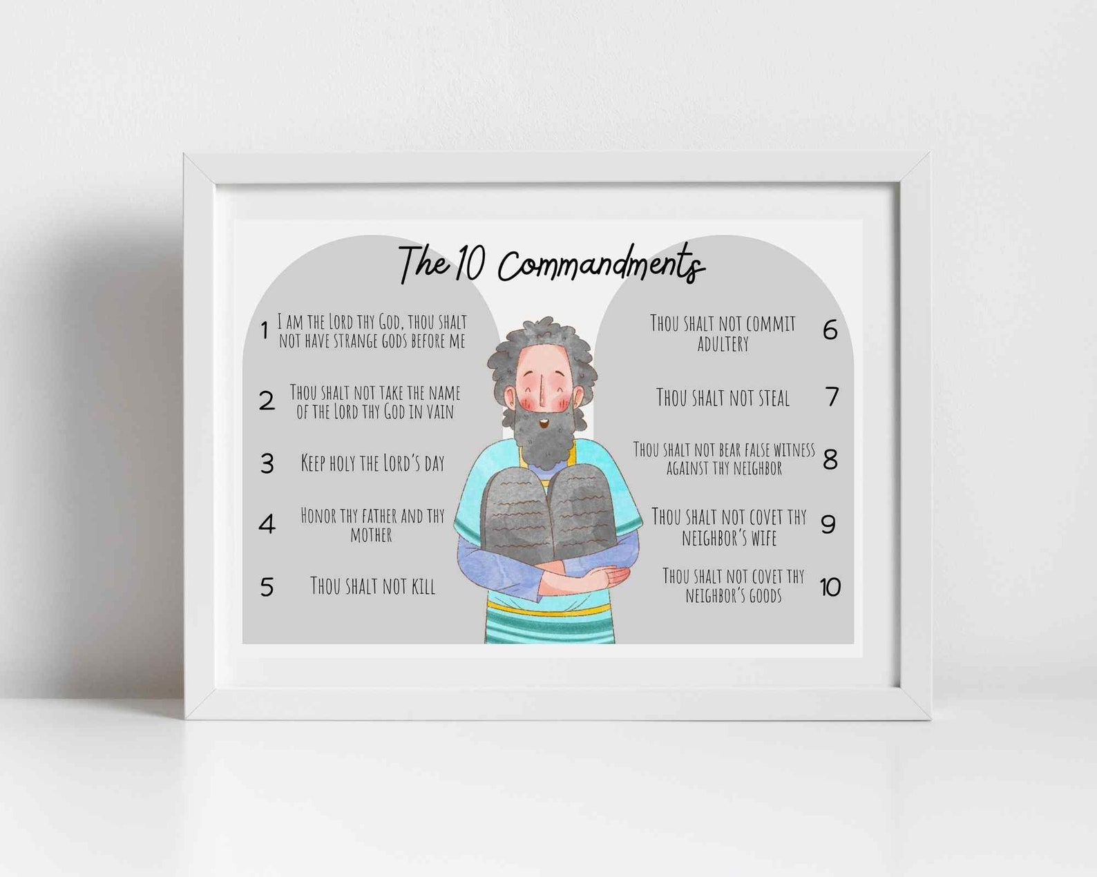 10 Commandments Printable Activity Sheet and Print. Digital Catholic ...