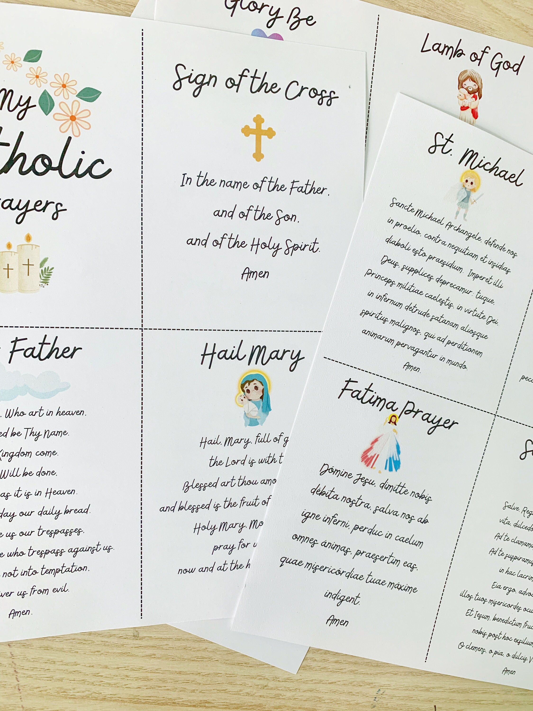 Catholic Prayer Cards Printable Kids Catholic Printable - Etsy UK