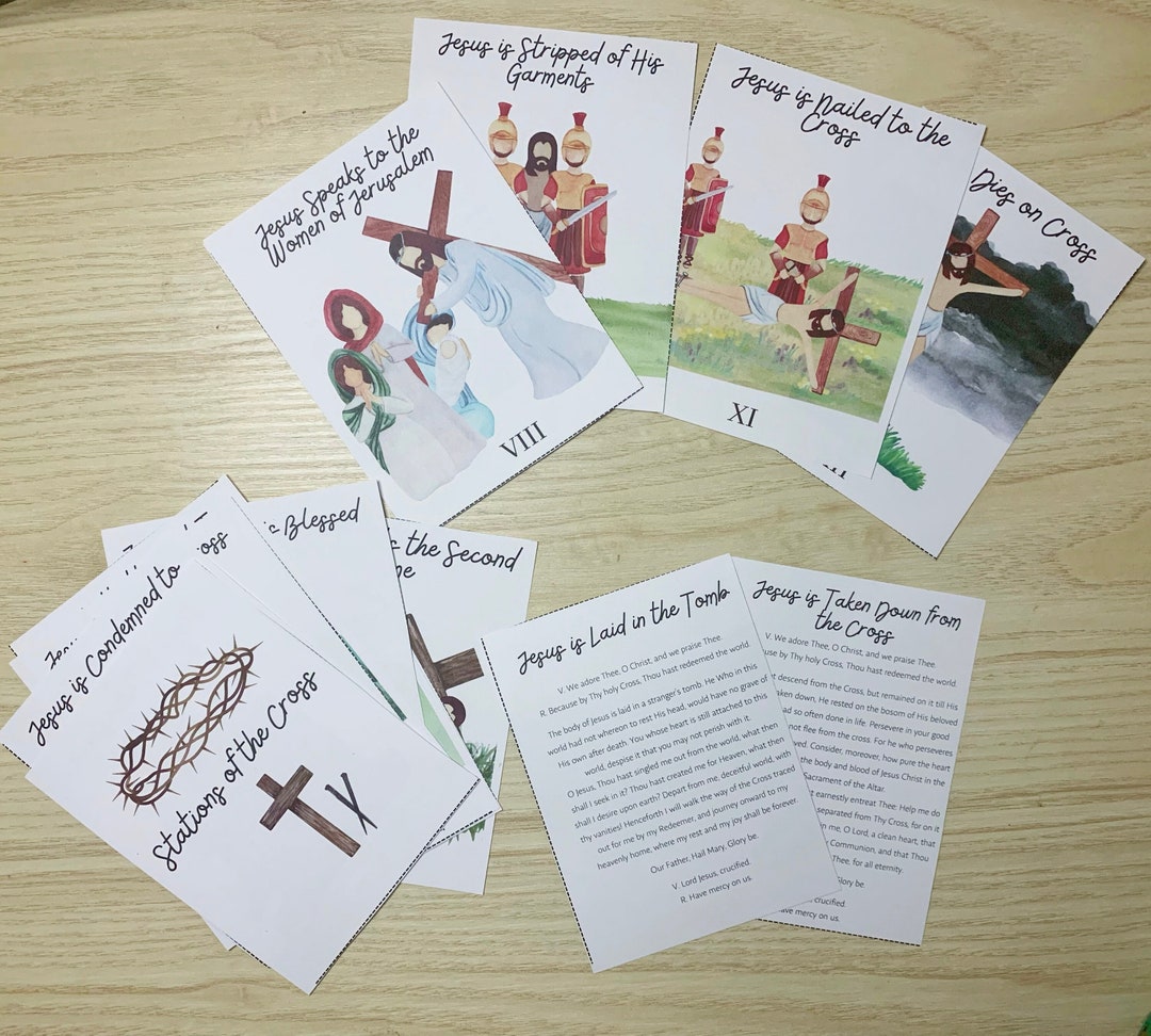 Stations of the Cross Cards Printable | Catholic Lent | Catholic Kids ...