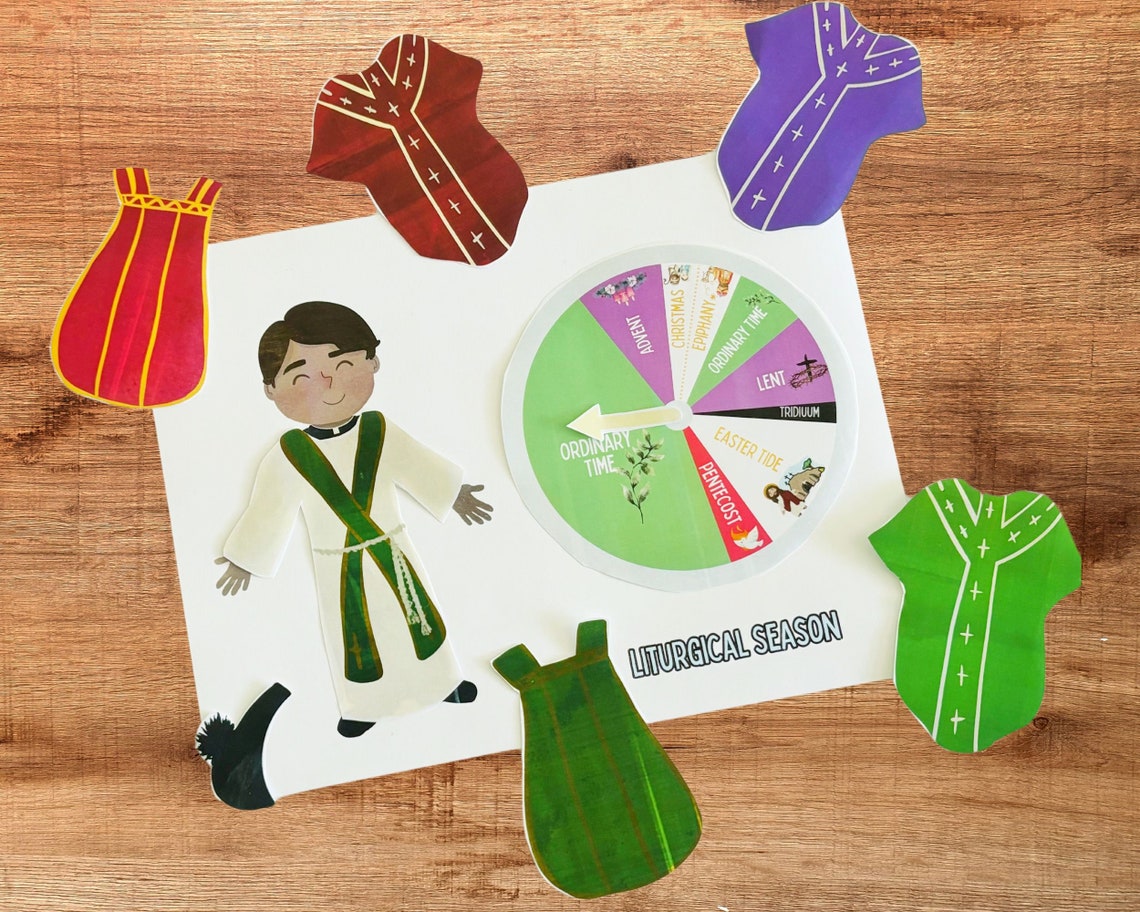 Liturgical Calendar Kids Vestment Priest Colors - Catholic Printable ...