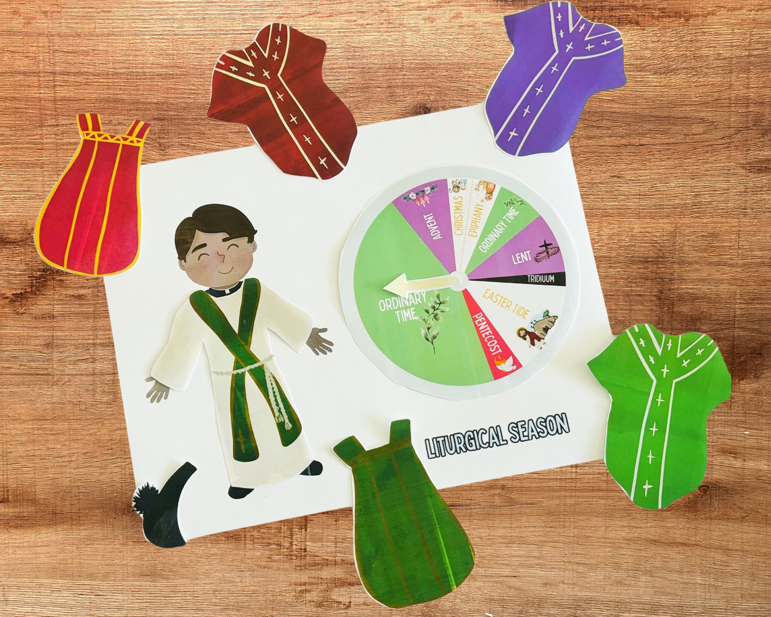 Liturgical Calendar Kids Vestment Priest Colors - Catholic Printable ...