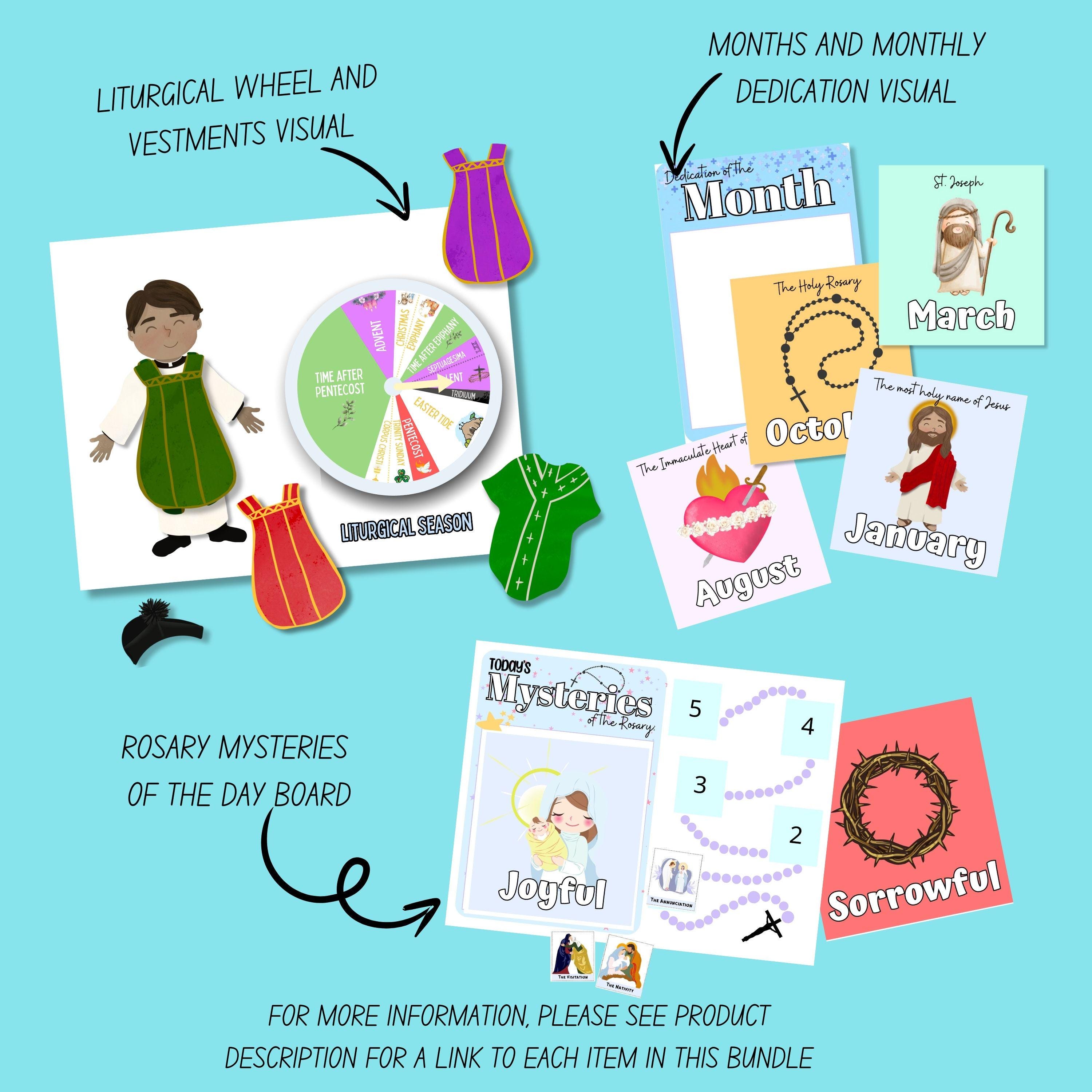 Catholic Classroom BUNDLE | Liturgical Calendar Kids | Liturgical ...