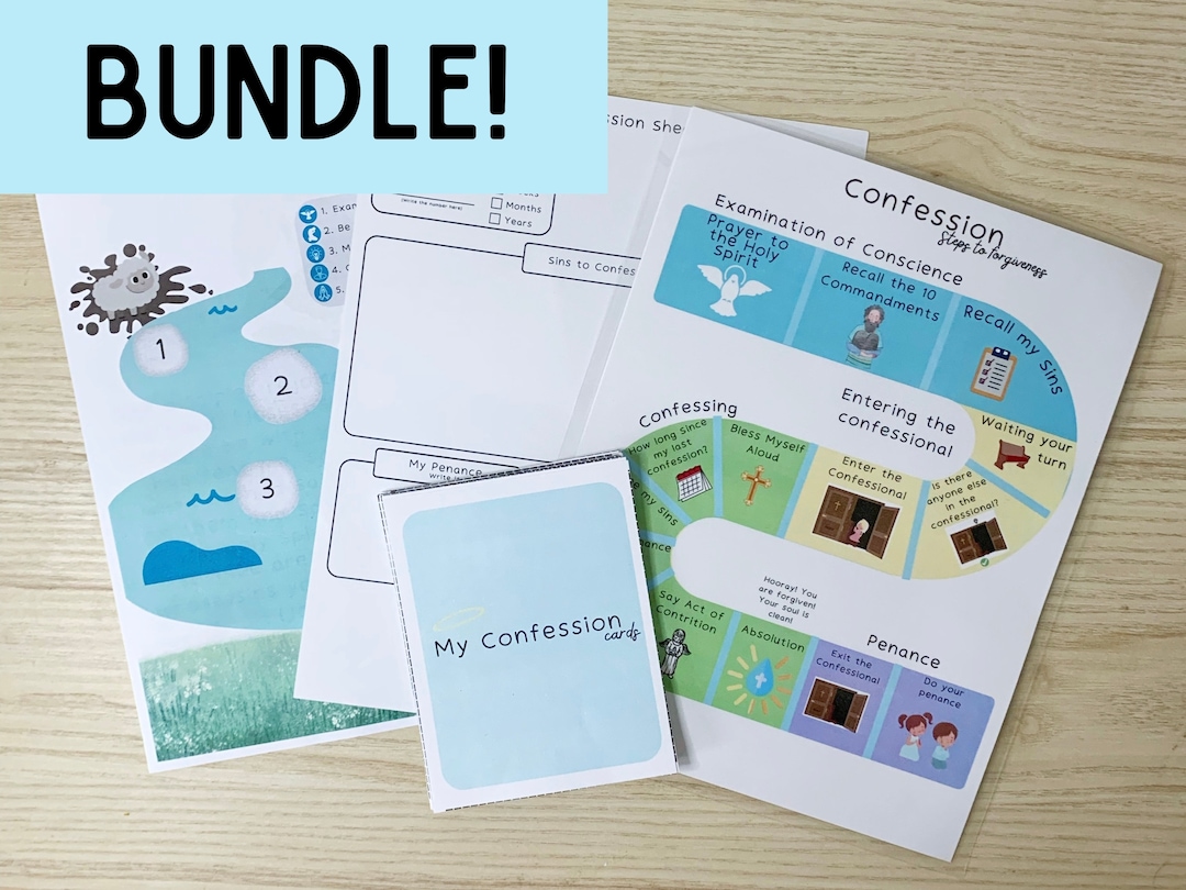 Confession Catholic Kids Bundle / Printable Kids Confession / Catholic ...