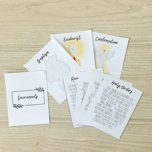 Sacraments Cards Printable | Catholic Printable | Catholic Kids | First ...