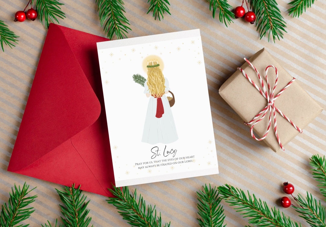 St. Lucy Print / Saint Lucy Printable / Catholic Saint - Etsy
