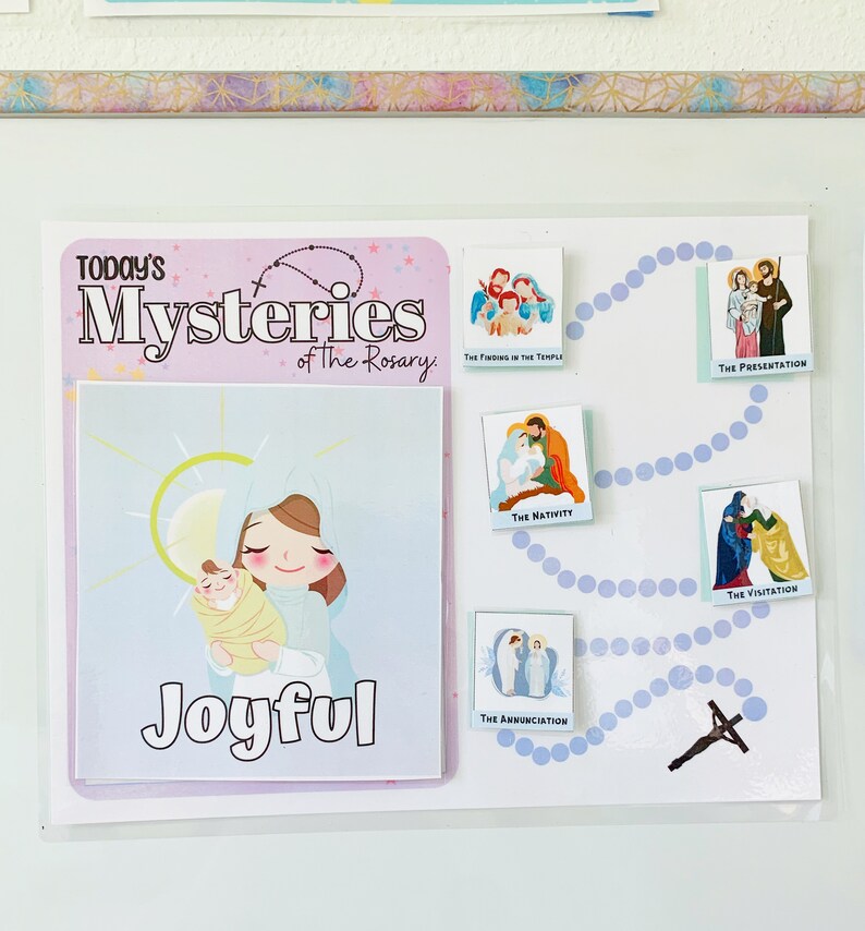 Printable Rosary for Kids | Interactive With Mysteries | Catholic Kids ...