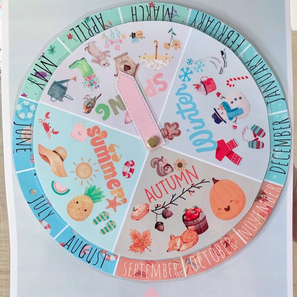 Seasons Wheel Printable - Etsy