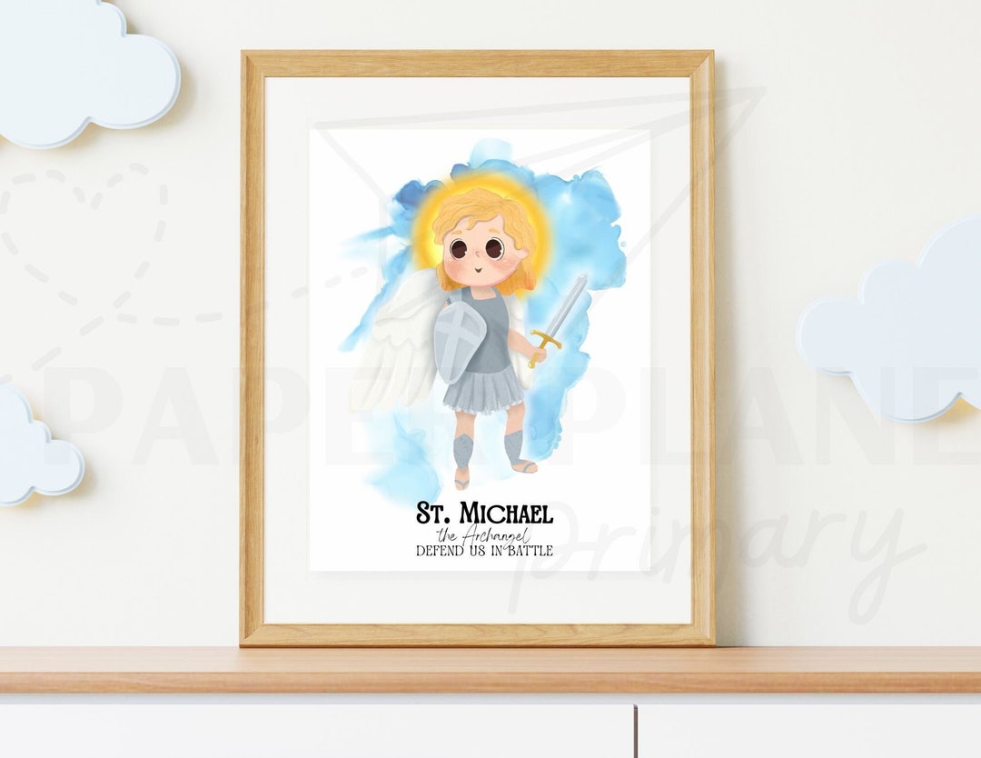 St. Michael Print Kids / Saint Michael Printable / Catholic Art / Saint ...