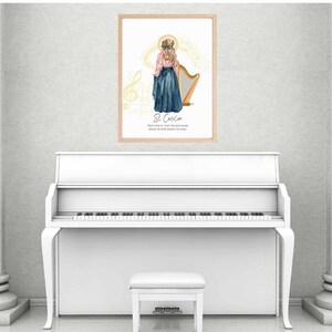 St. Cecilia Print / Saint Cecilia / Catholic Saint Catholic Art / Saint ...