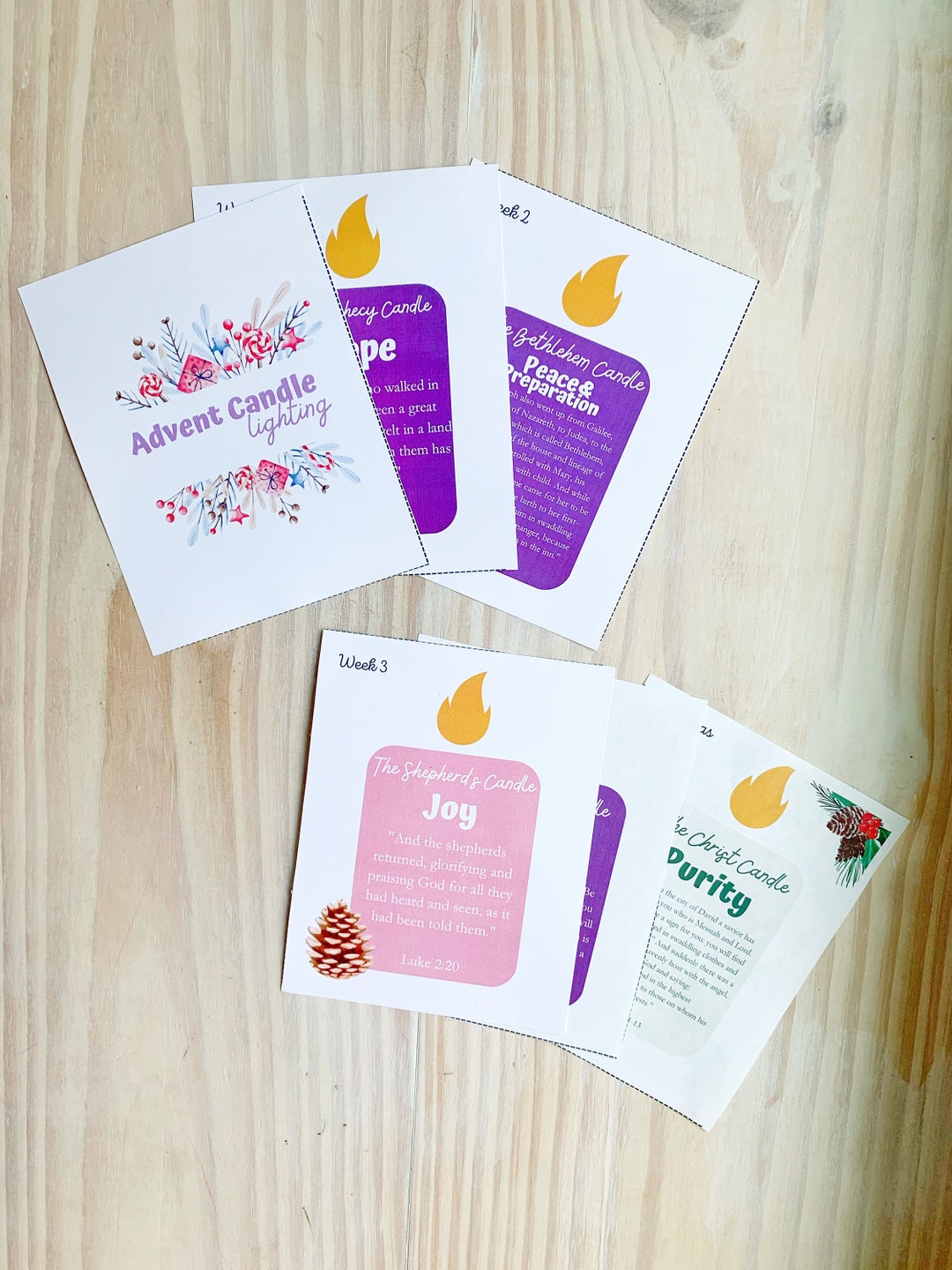 Advent Wreath Candle Cards | Catholic Advent | Advent Calendar ...