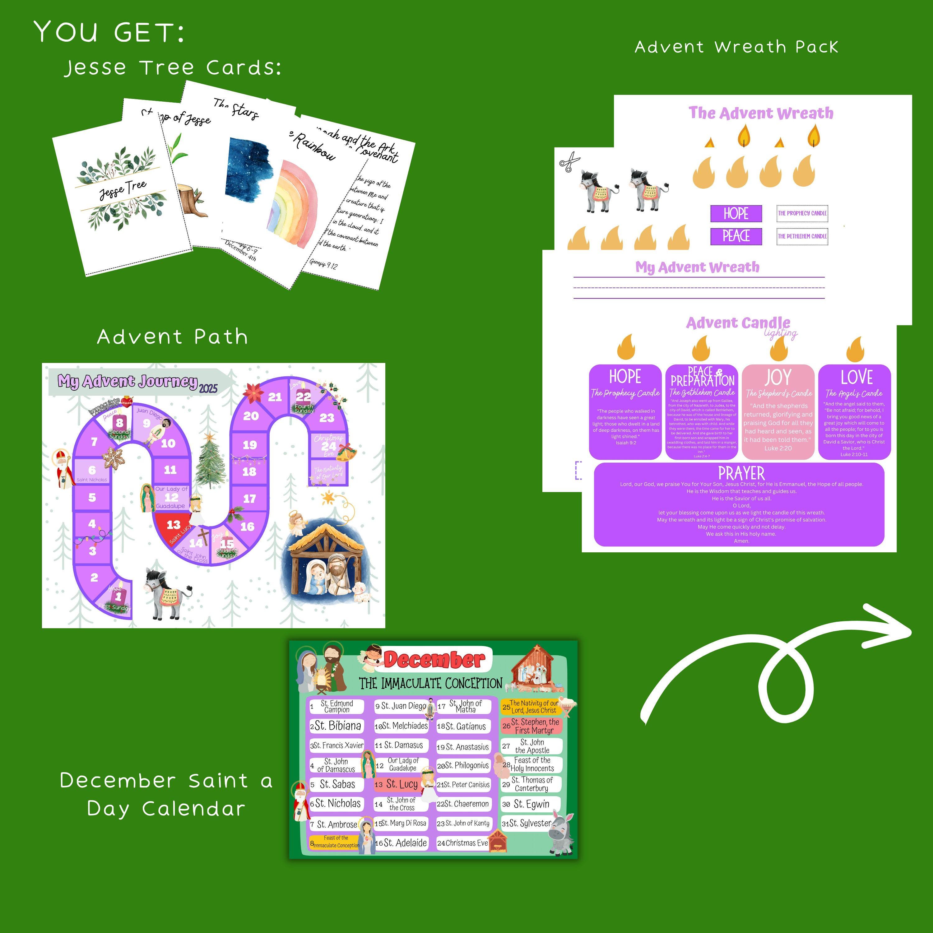 Catholic Advent Christmas Printable Mega Bundle / Digital Catholic ...