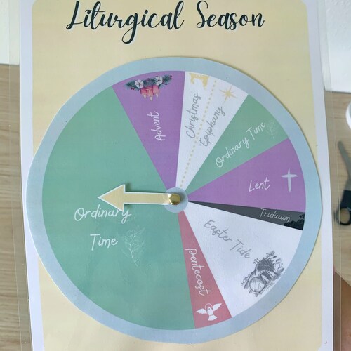 Liturgical Wheel Spinner Board Printable Classroom Teaching - Etsy UK