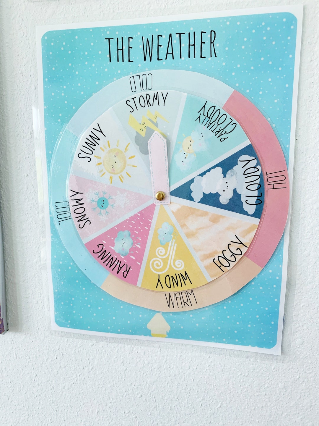 Weather Wheel Spinner Board - Printable Classroom Teaching Aid ...