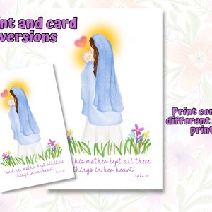 Catholic Mother’s Day Mary Card Printable / Mary Printable / Catholic ...