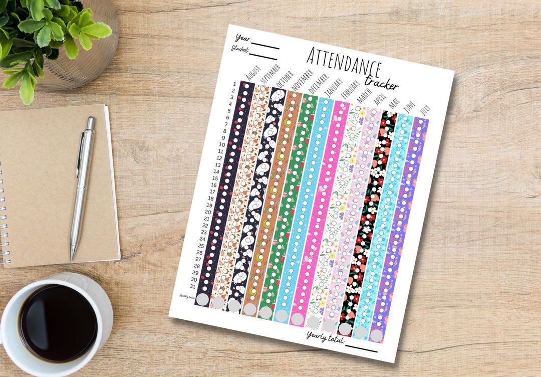 Homeschool Attendance Tracker Printable / Homeschool Portfolio ...