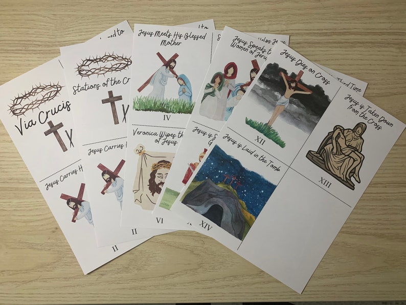 Stations of the Cross Cards Printable Catholic Lent Catholic Kids ...