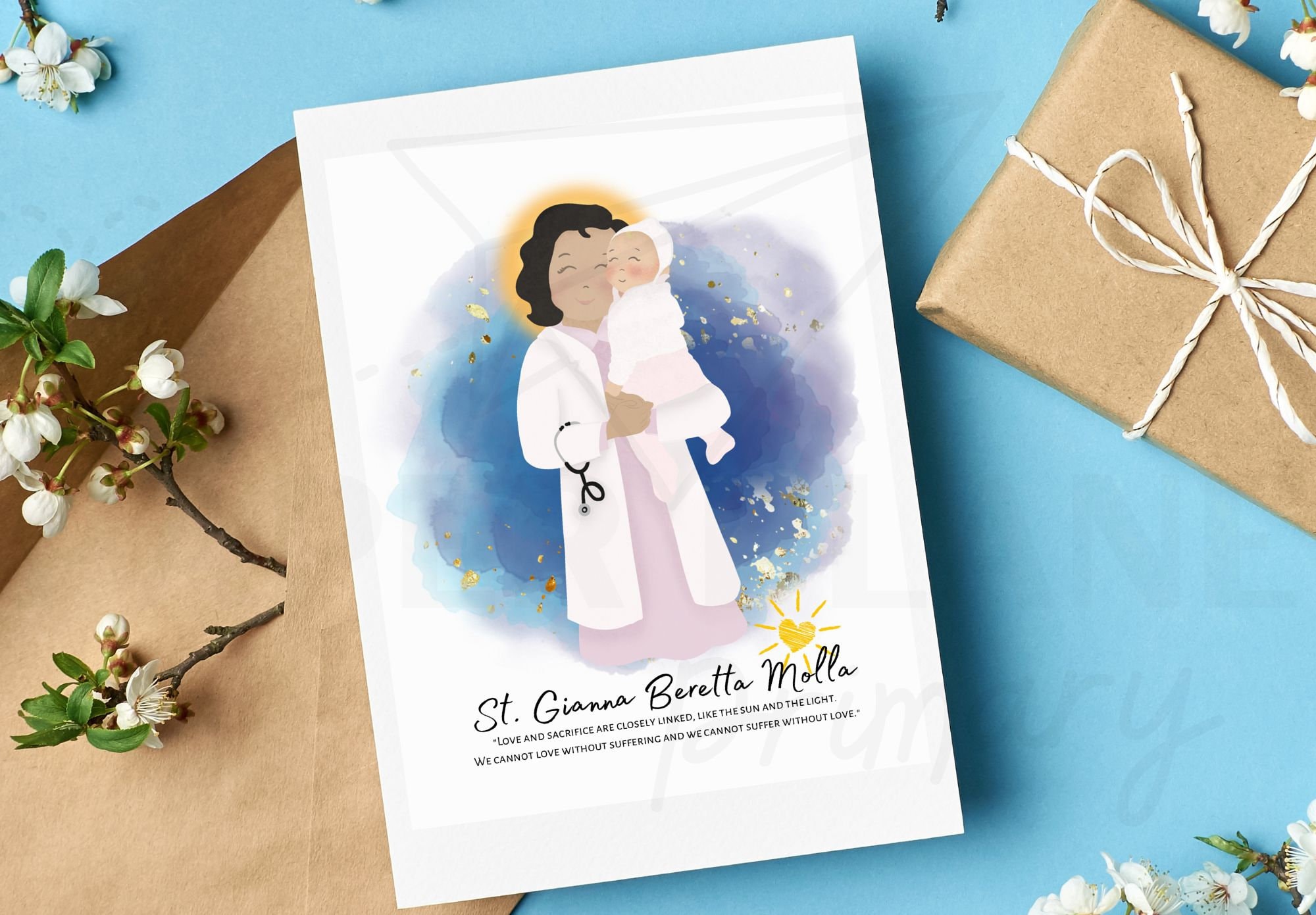 St. Gianna Molla Catholic Saint Print | Kids Catholic Printable | Saint ...