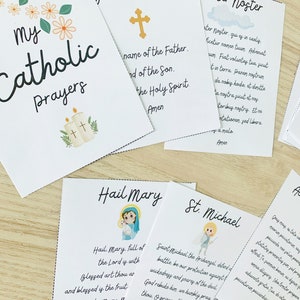 Catholic Prayer Cards Printable Kids | Catholic Printable | Catholic ...