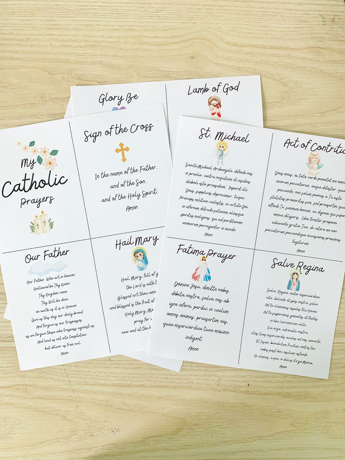 Catholic Prayer Cards Printable Kids Catholic Printable - Etsy UK