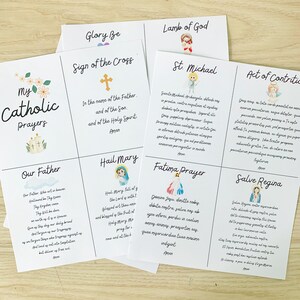 Catholic Prayer Cards Printable Kids | Catholic Printable | Catholic ...