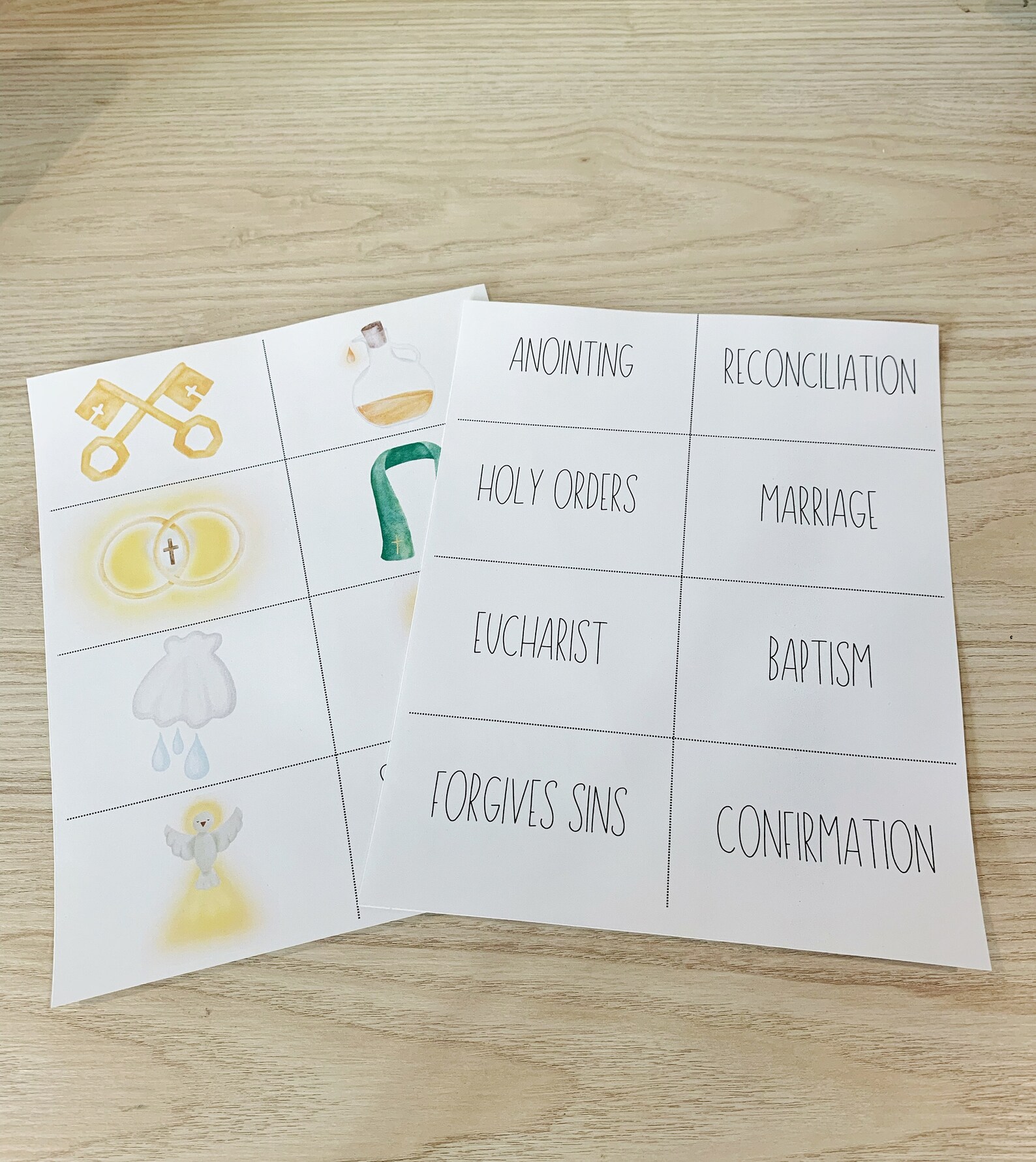 Sacraments Cards Printable | Catholic Printable | Catholic Kids | First ...