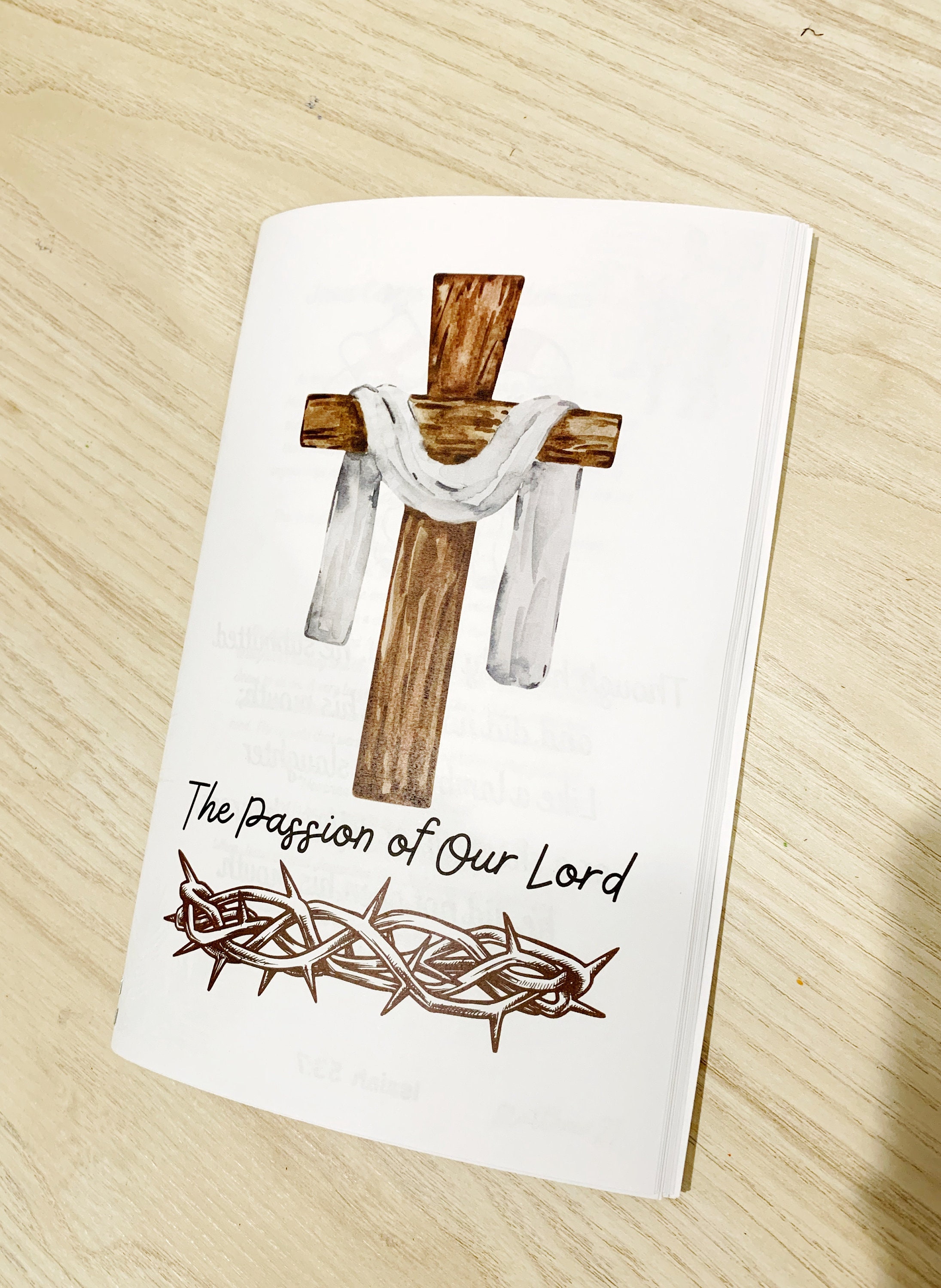 The Passion Booklet Palm Sunday Easter Lent Printable | Catholic Lent ...