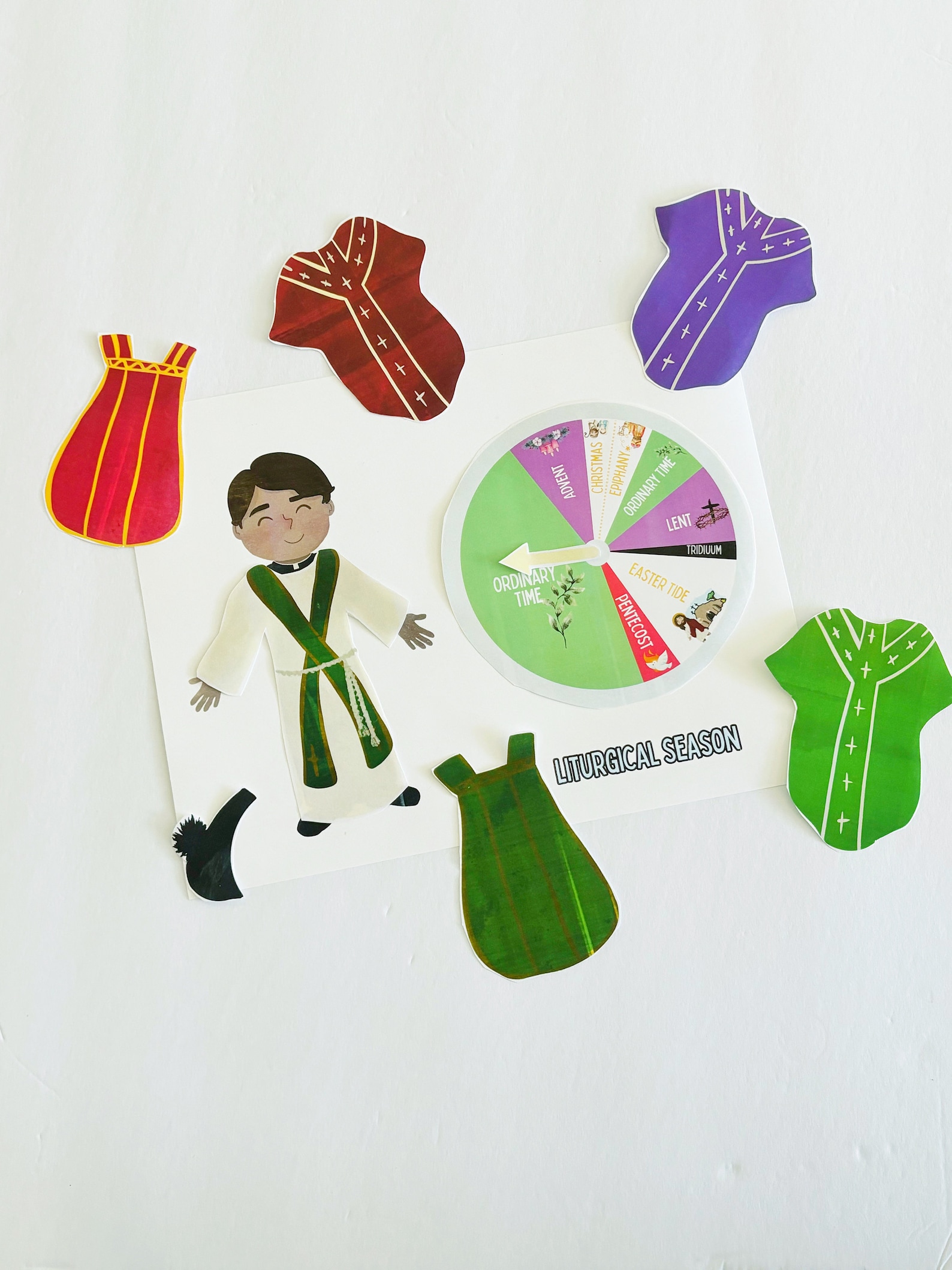Liturgical Calendar Kids Vestment Priest Colors - Catholic Printable ...