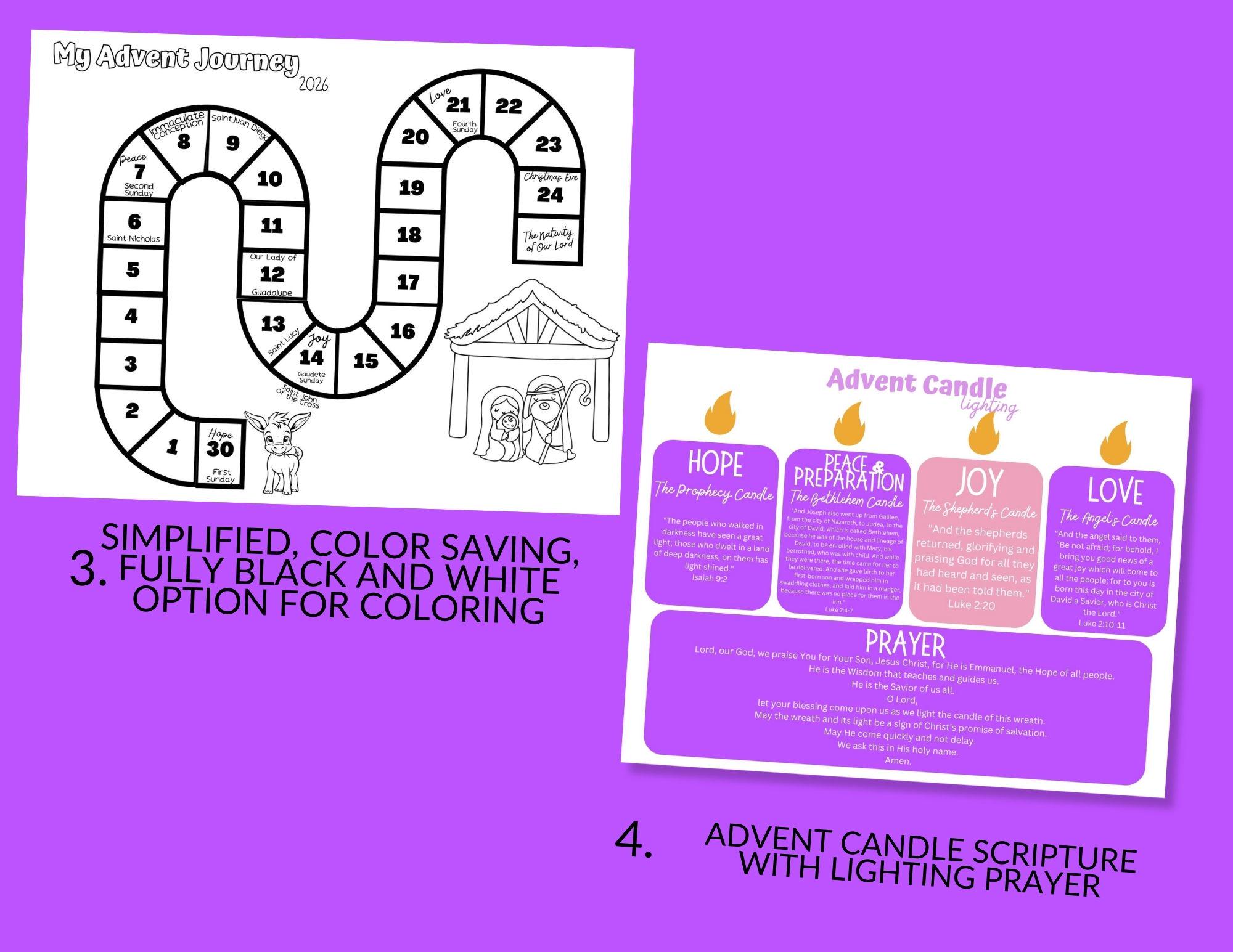 Advent Wreath Kids / Printable Kids Advent Calendar / Catholic Kids ...