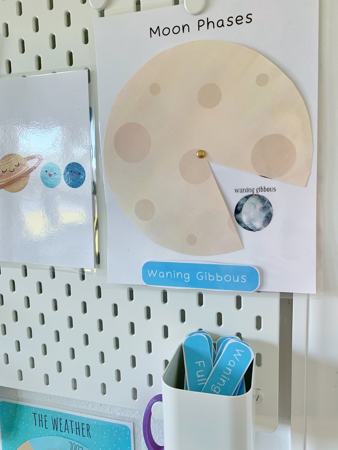 Moon Phase Spinner / Printable Lunar Chart / Homeschool Moon / Lunar ...