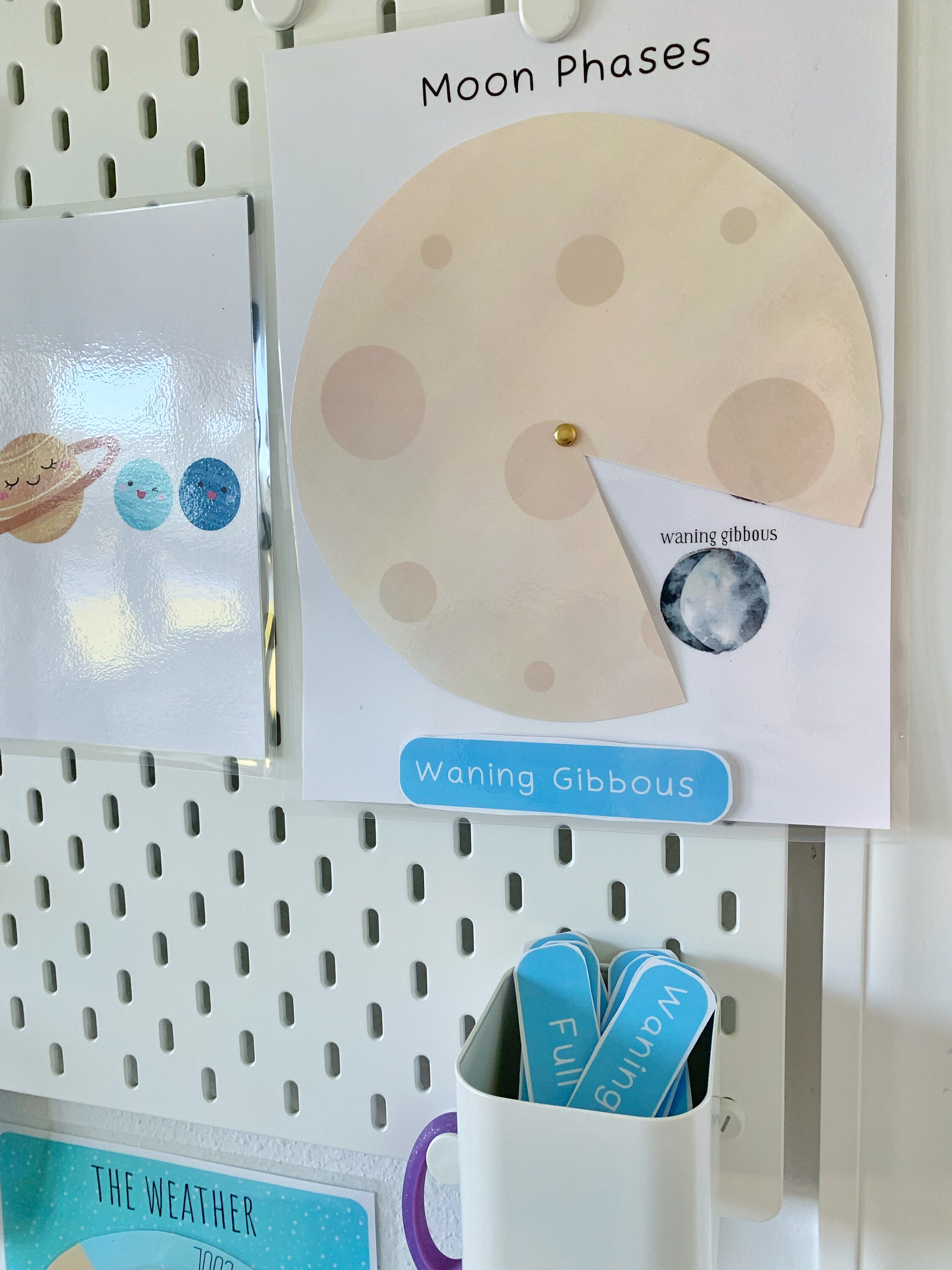 Moon Phase Spinner / Printable Lunar Chart / Homeschool Moon / Lunar ...