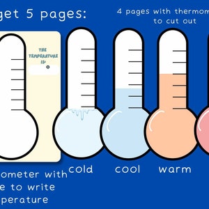 Thermometer- PASTEL COLORS Classroom Daily Temperature for Students ...